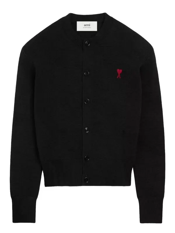 Ami De Coeur Wool Cardigan - Black