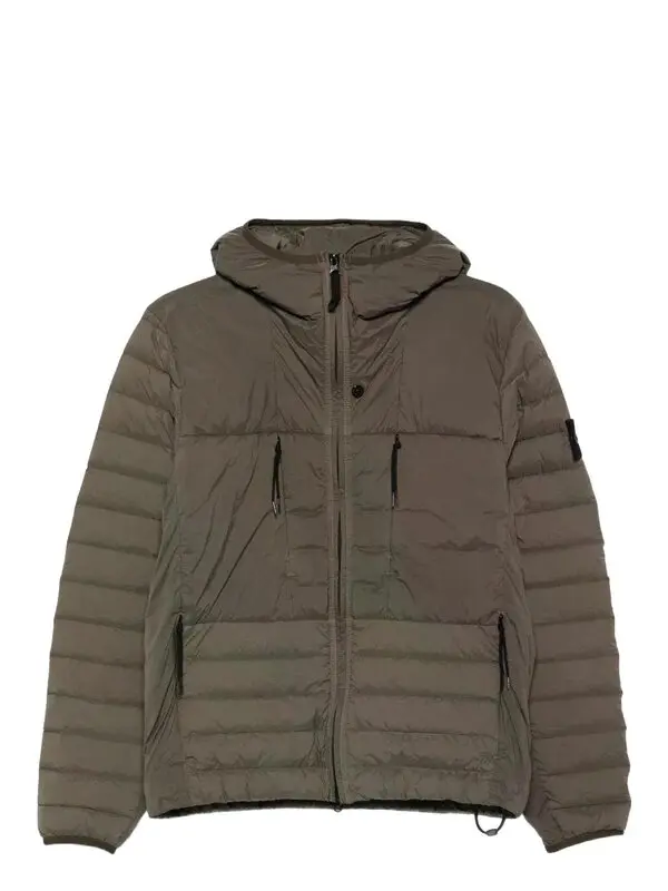 Stone Island Hooded Zip-fastening Jacket - Green
