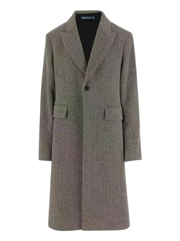 Polo Ralph Lauren Herringbone Single-breasted Coat - Brown