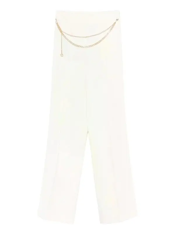 TWINSET Chain-embellished Trousers - Neutrals