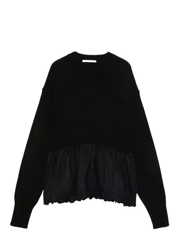 Cecilie Bahnsen Sweater With Ruffle - Black