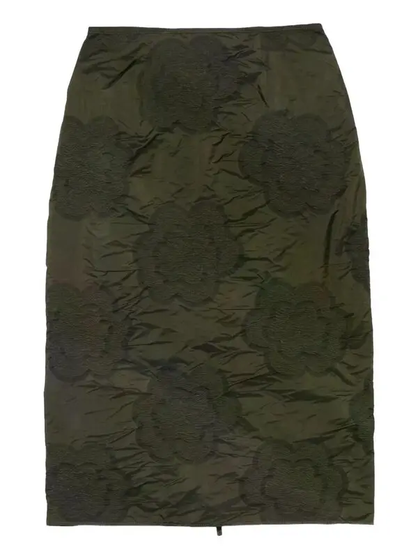 Cecilie Bahnsen Flower-motif Pencil Skirt - Green