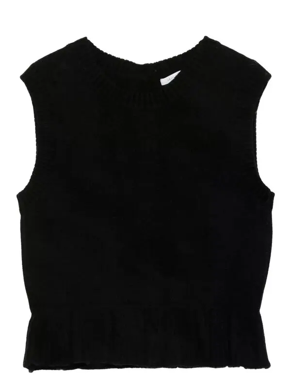 Cecilie Bahnsen Round-neck Sleeveless Top - Black