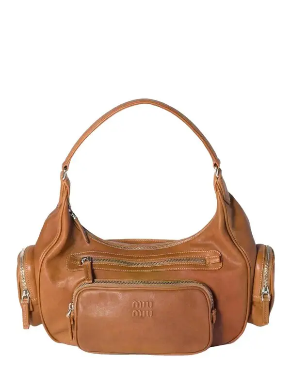 Miu Miu Pocket Shoulder Bag - Brown
