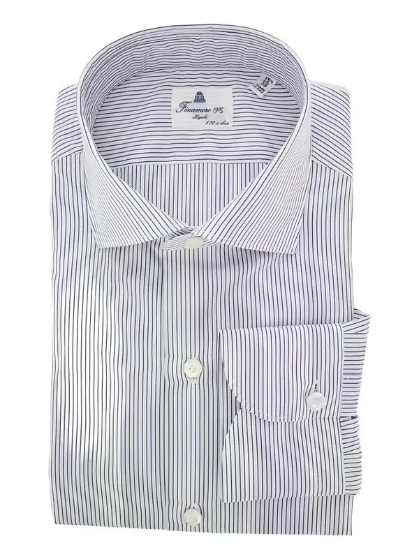 FINAMORE 1925 Striped Shirt - Grey