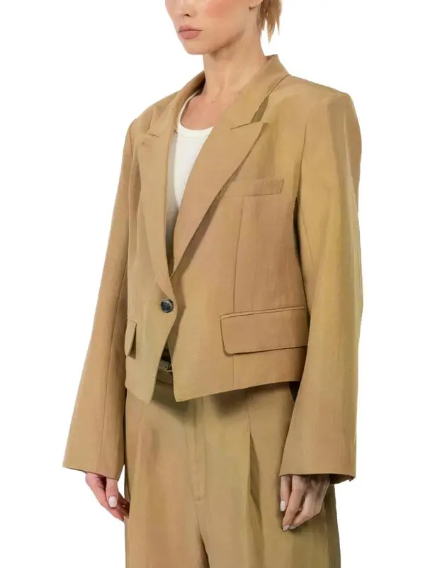 Smythe Cropped Single-button Blazer - Neutrals