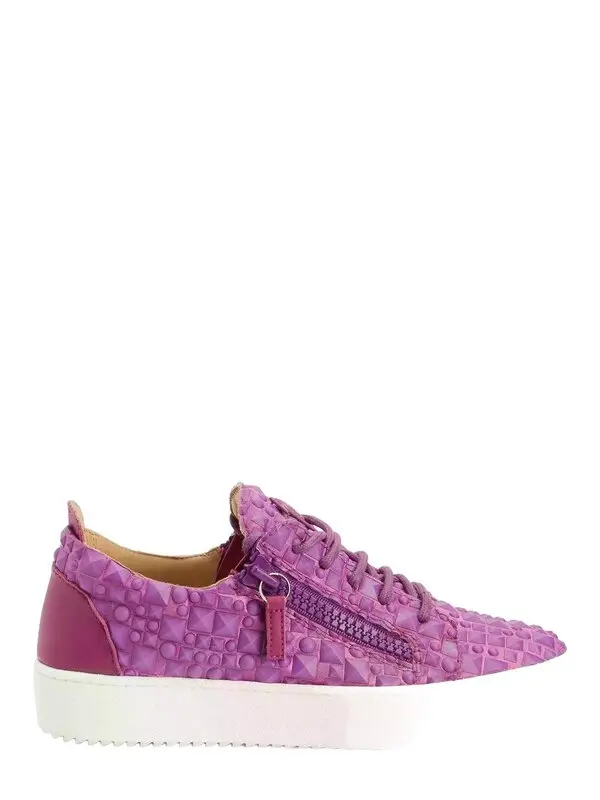 GIUSEPPE ZANOTTI 3d Detailing Low-top Sneakers - Purple