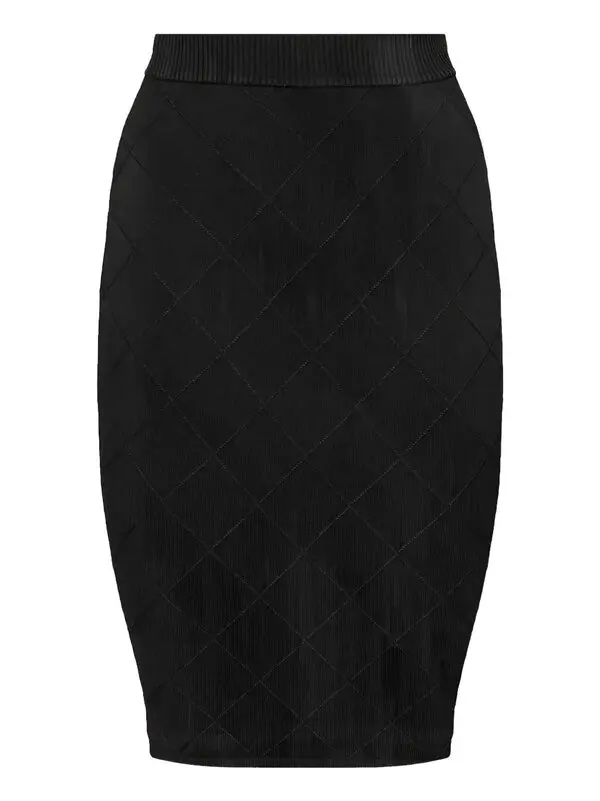 MARCIANO Diamond-pattern Skirt - Black