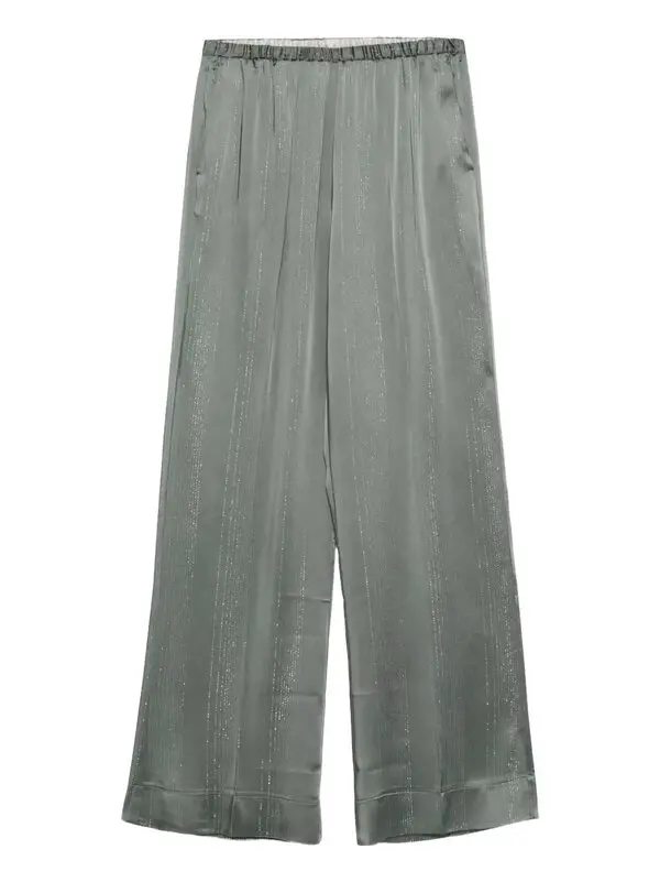 FORTE_FORTE Lurex-detailed Trousers - Green