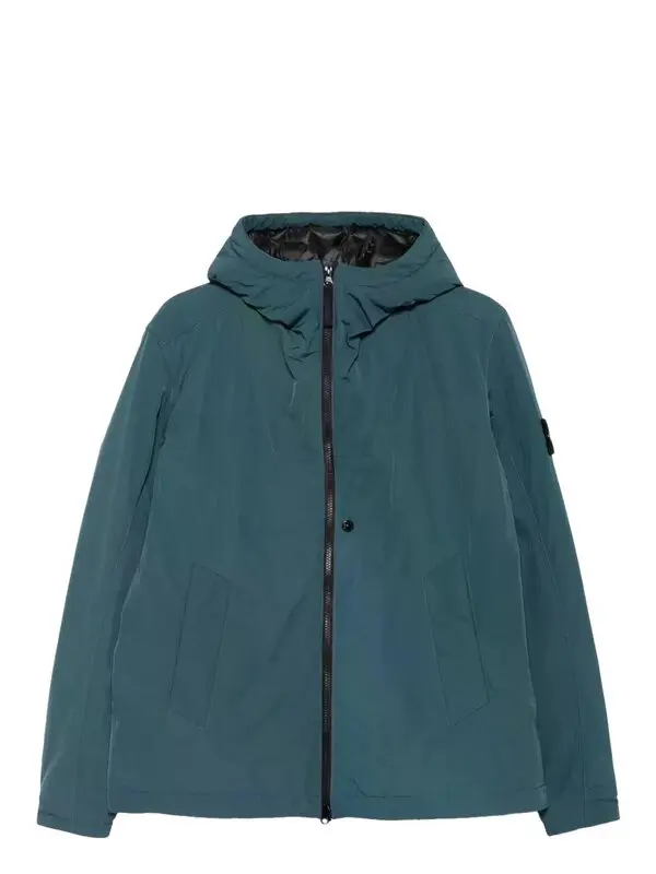 Stone Island Hooded Zip-front Jacket - Blue
