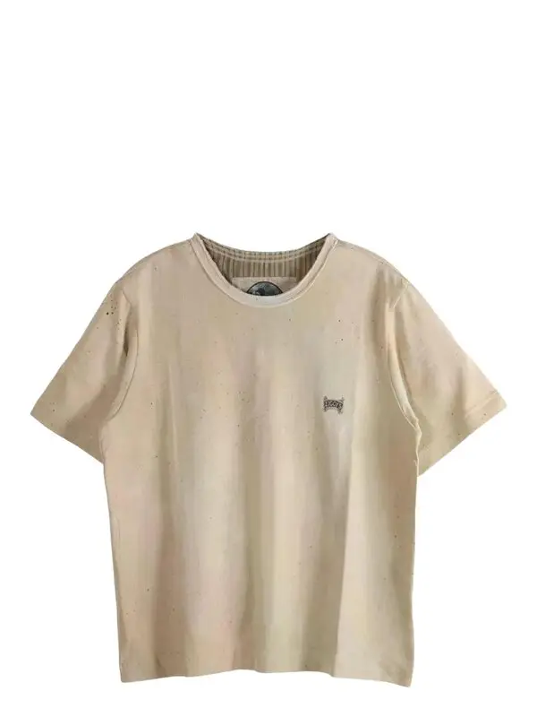 ZIGGY CHEN Speckled Cotton T-shirt - Neutrals