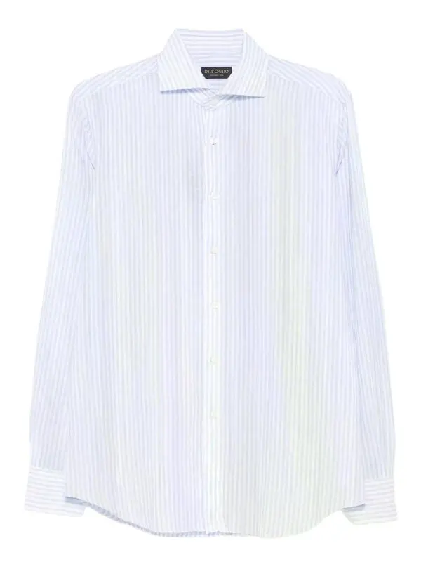 DELL'OGLIO Striped Long-sleeved Shirt - Blue