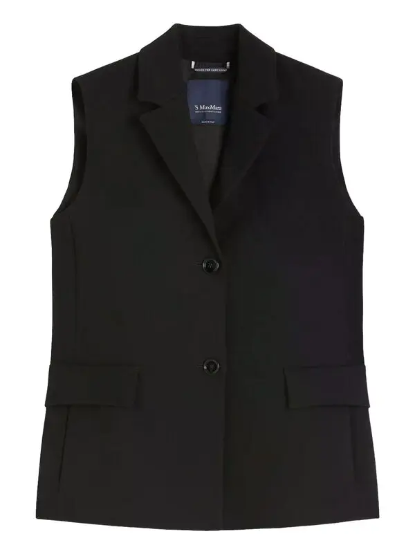 Max Mara Notched-lapels Waistcoat - Black