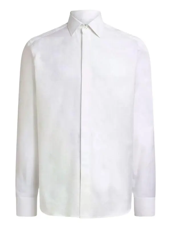 Etro Paisley Jacquard Long-sleeves Shirt - White