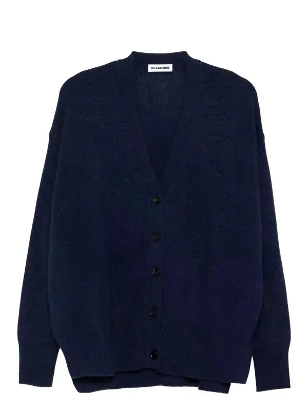 JIL SANDER Button-front Cashmere Cardigan - Blue