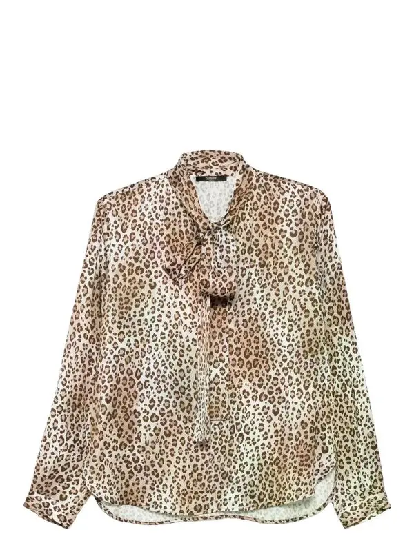 Seventy Leopard-print Tie-neck Blouse - Brown