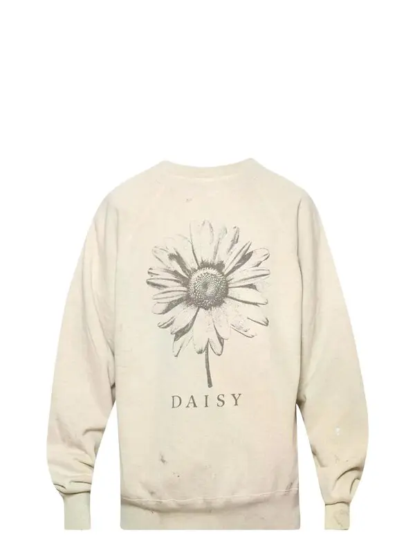 SAINT MXXXXXX Daisy-print Sweatshirt - Neutrals