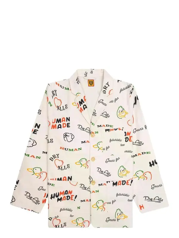 HUMAN MADE Graphic-print Shirt Jacket - White