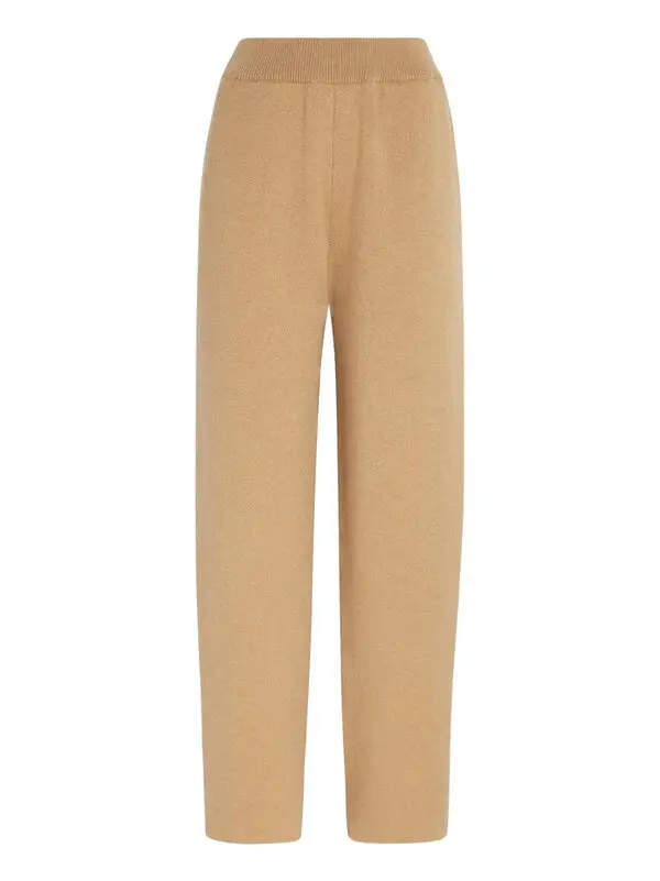 Johnstons Of Elgin Cashmere-blend Double-faced Trousers - Brown