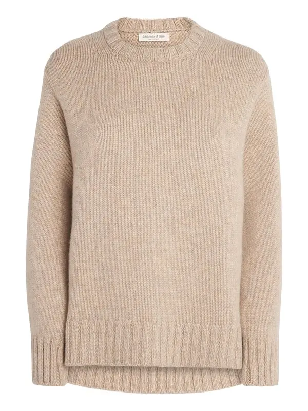 Johnstons Of Elgin Cashmere Round-neck Sweater - Brown