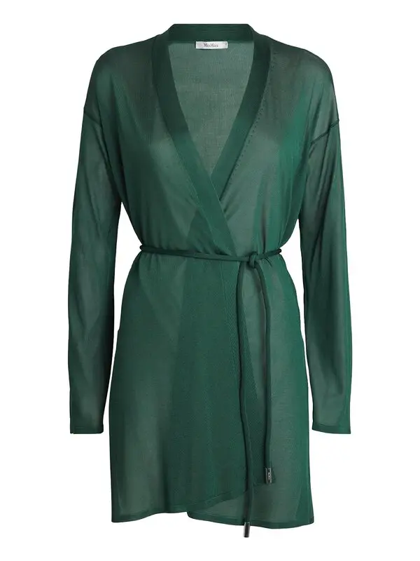 Max Mara Viscose Wrap Cardigan - Green