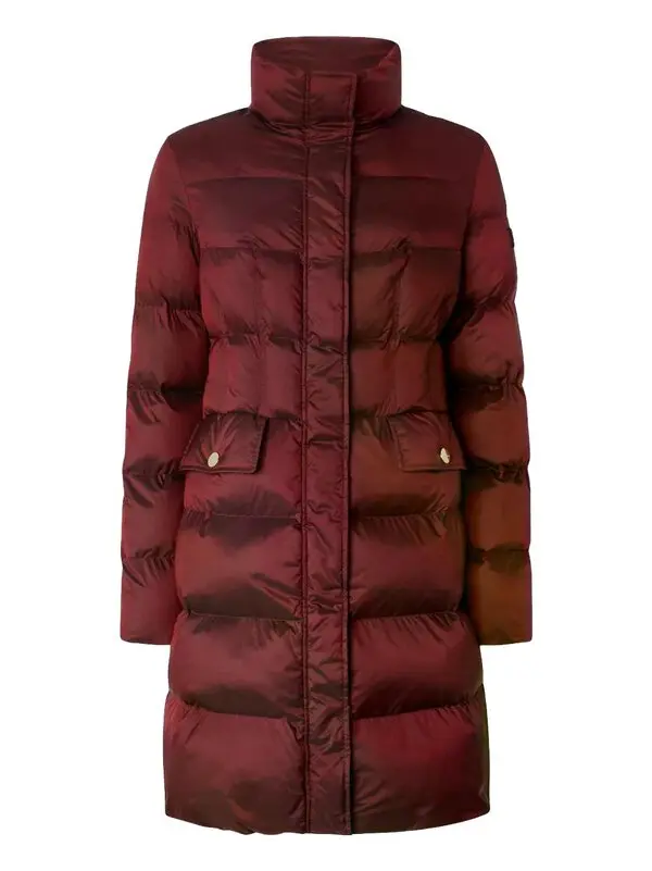 Pinko Quilted High-neck Coat - Red