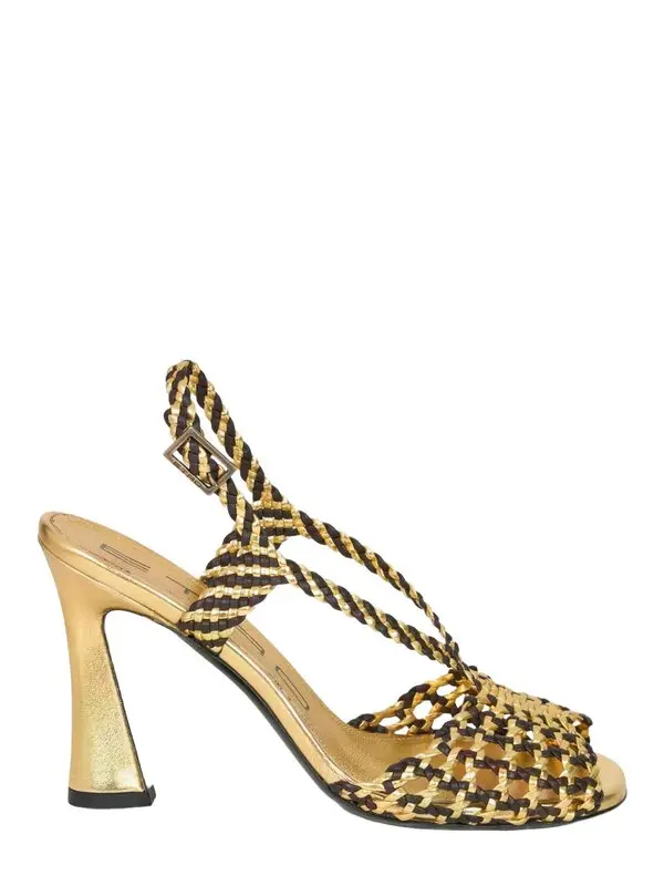 Etro 90mm Woven Sandals - Gold