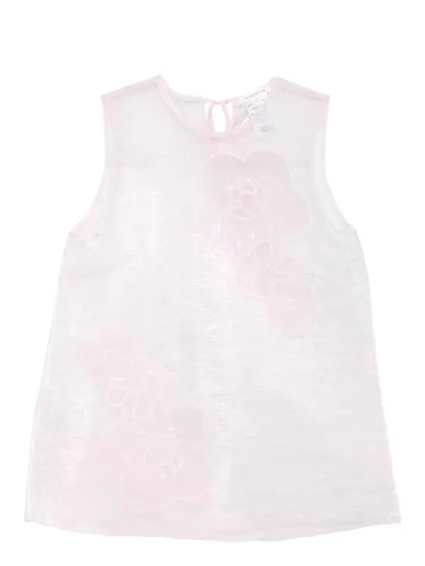 Cecilie Bahnsen Floral-embellished Sleeveless Top - Pink