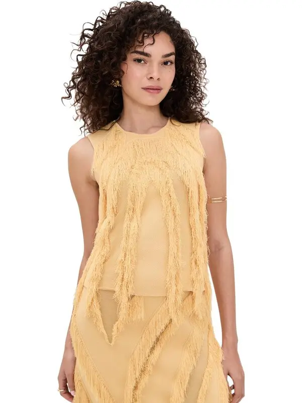 Ulla Johnson Bonnie Sleeveless Knit Top - Goldfinch