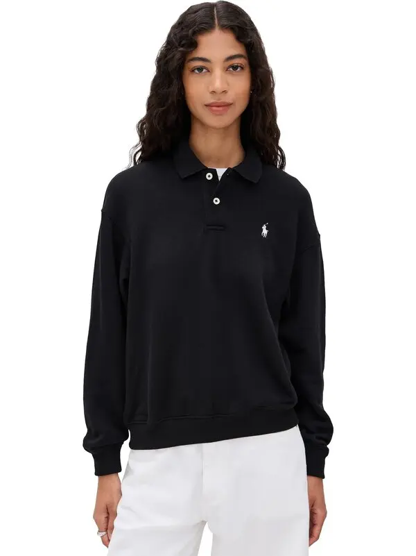 Ralph Lauren Polo Collar Sweatshirt - Polo Black