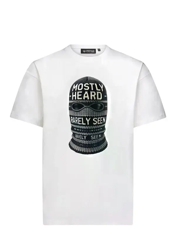 MOSTLY HEARD RARELY SEEN Ski Mask Cotton T-shirt - White