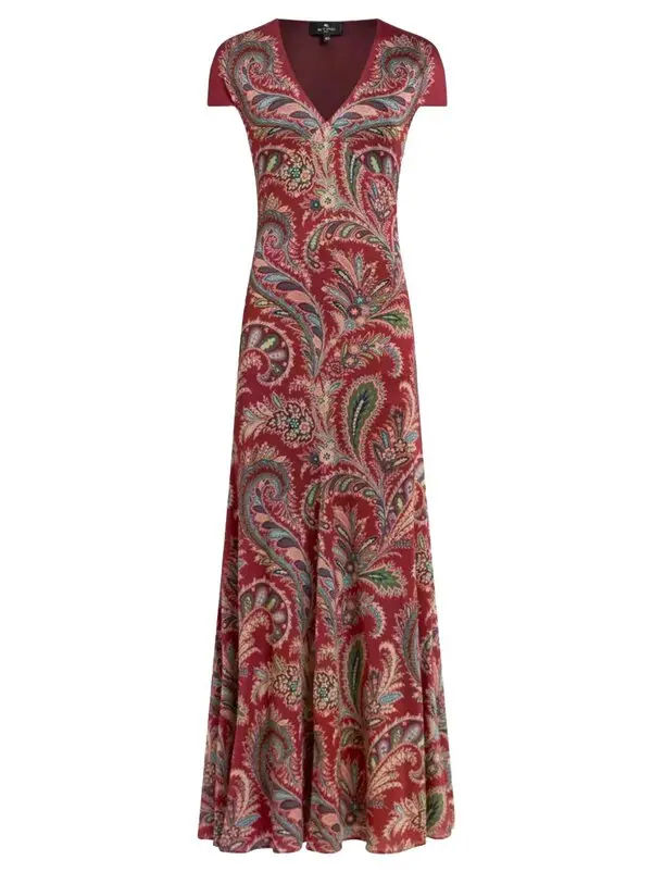 Etro Paisley-print Maxi Dress - Red