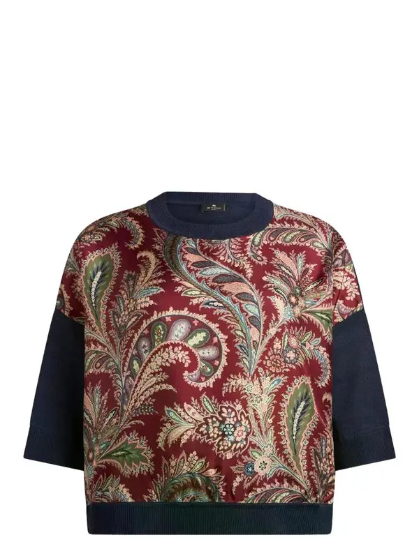 Etro Paisley Insert Top - Red
