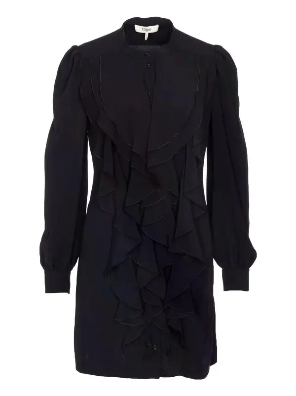 Chloé Ruffle-detail Blouse - Black