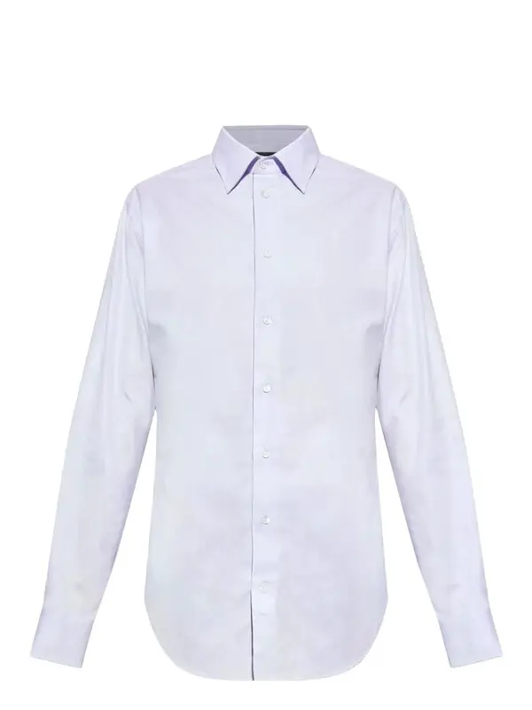 Emporio Armani Long-sleeved Button-down Shirt - White