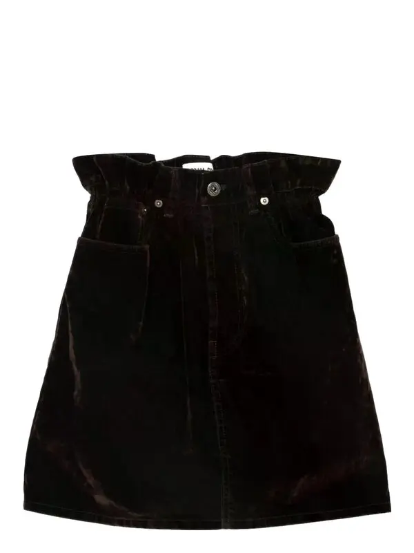 Miu Miu Velvet Mini Skirt - Brown