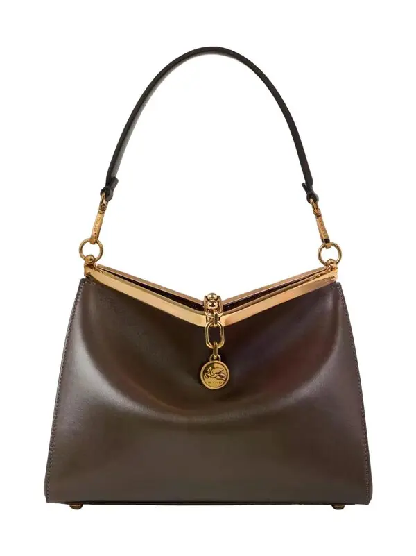 Etro Vela Leather Shoulder Bag - Brown