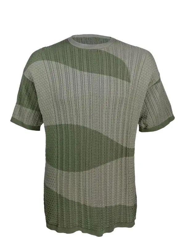 MOSTLY HEARD RARELY SEEN Cable-knit Wave T-shirt - Green