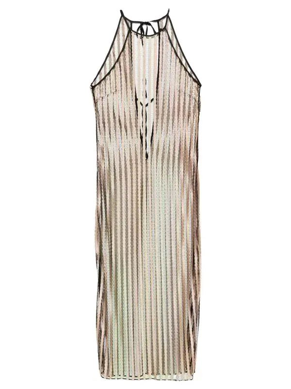 Kiki De Montparnasse Rayee Halter Tie Dress - Brown