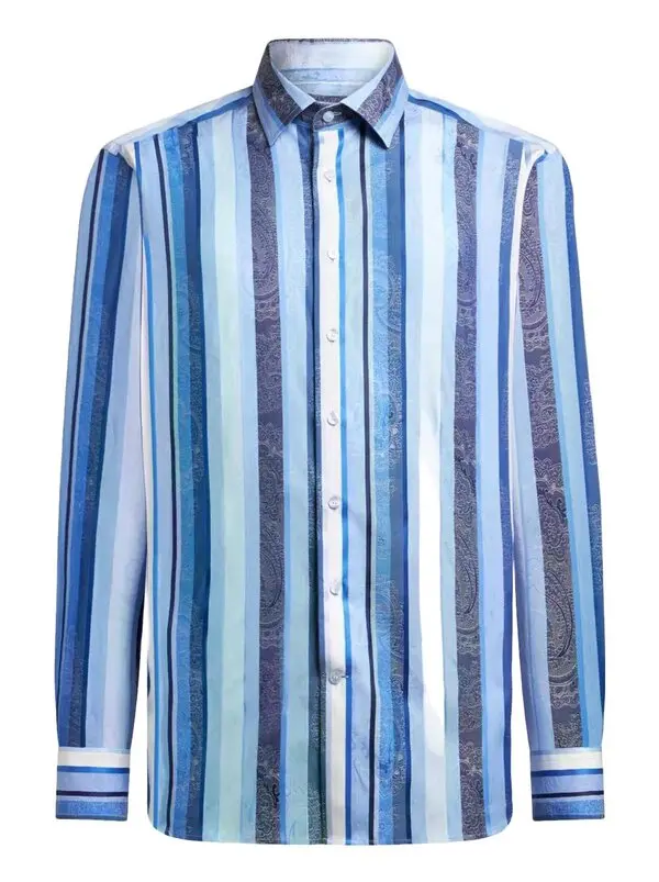 Etro Striped-pattern Shirt - Blue