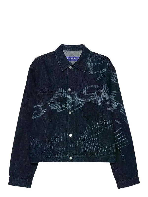 A-COLD-WALL* Annex Graphic-print Denim Jacket - Blue