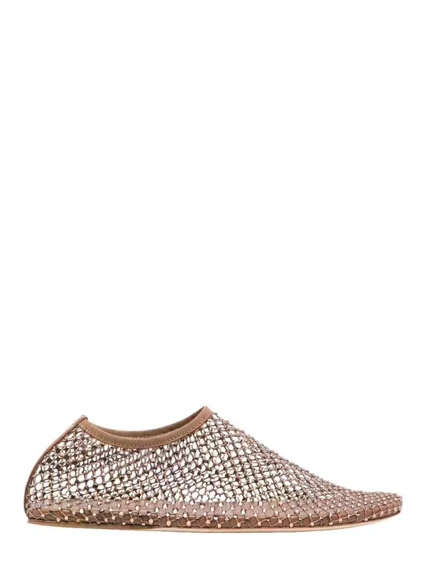 Christopher Esber Minette Crystal-embellished Ballet Flats - Brown