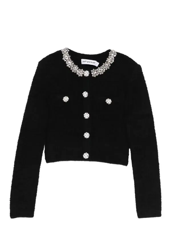SELF-PORTRAIT Embellished Jacket - Black
