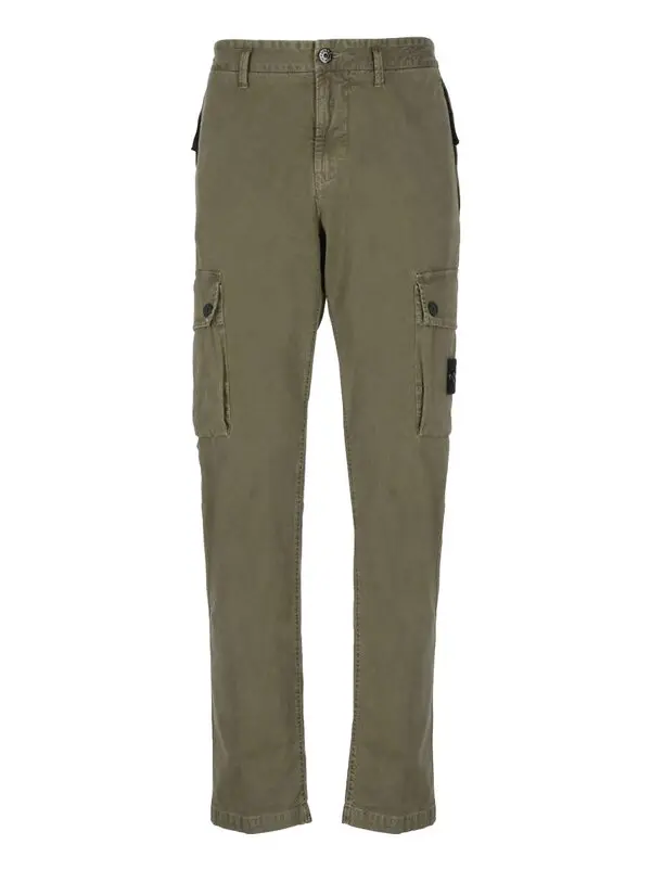 Stone Island Cotton Trousers - Green