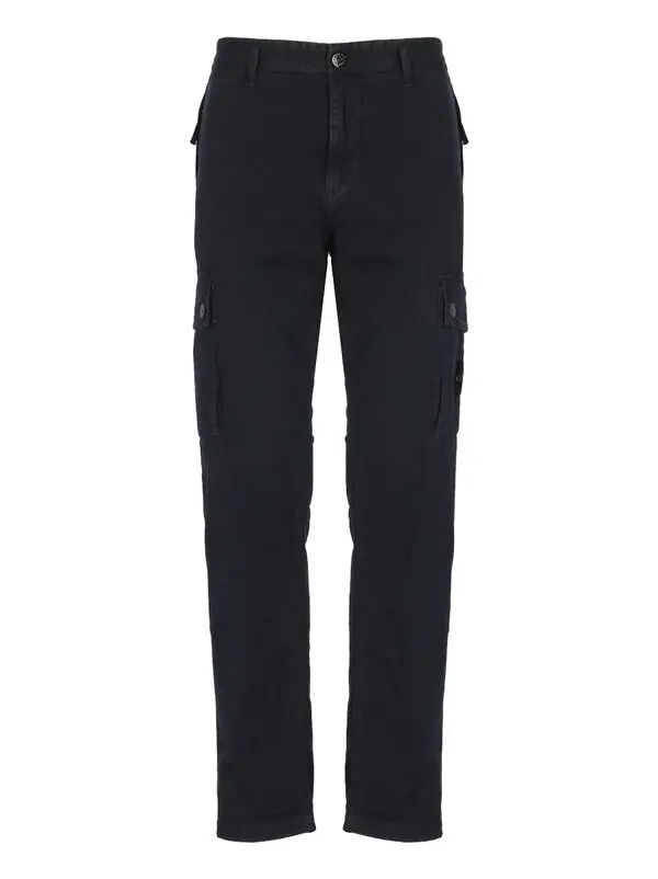 Stone Island Cotton Trousers - Blue