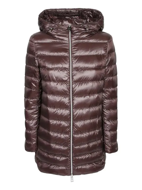 Herno Down Jacket With Hood - Brown