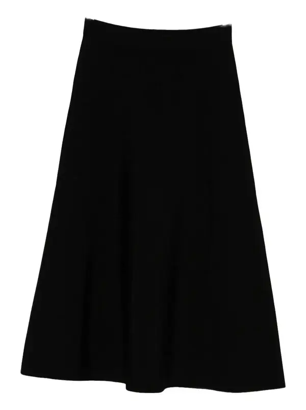 Emporio Armani A-line Midi Skirt - Black