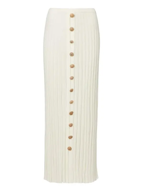 Christopher Esber Sundial Shell Cotton-blend Maxi Skirt - White