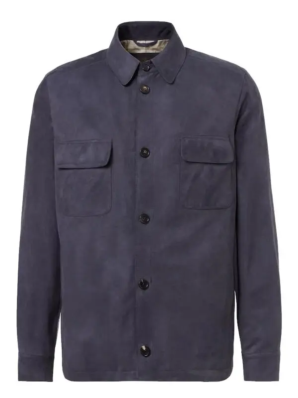 Loro Piana Suede Overshirt - Blue