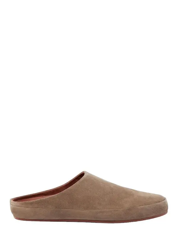 Loro Piana Suede Slippers - Brown